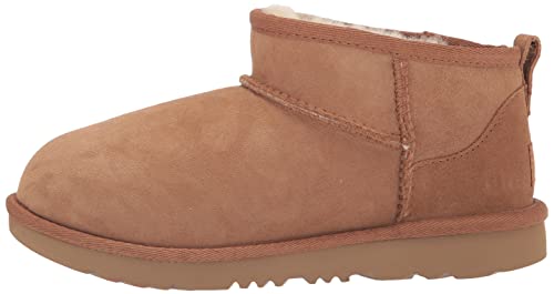 UGG Girls Kids' Classic Ultra Mini Fashion Boot, Chestnut, 4 Big