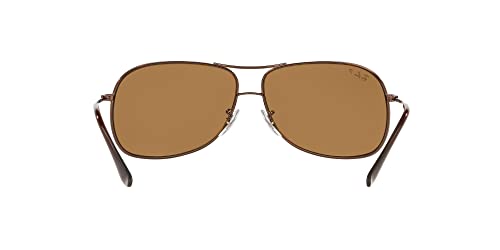Ray-Ban RB3267 Metal Aviator Sunglasses, Brown/Polarized Brown, 64 mm