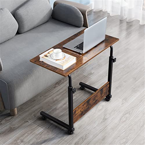 LHLLHL Computer Desk Laptop Desk Rolling & Height Adjustable P2 15MM Chipboard & Steel Side Table with Baffle