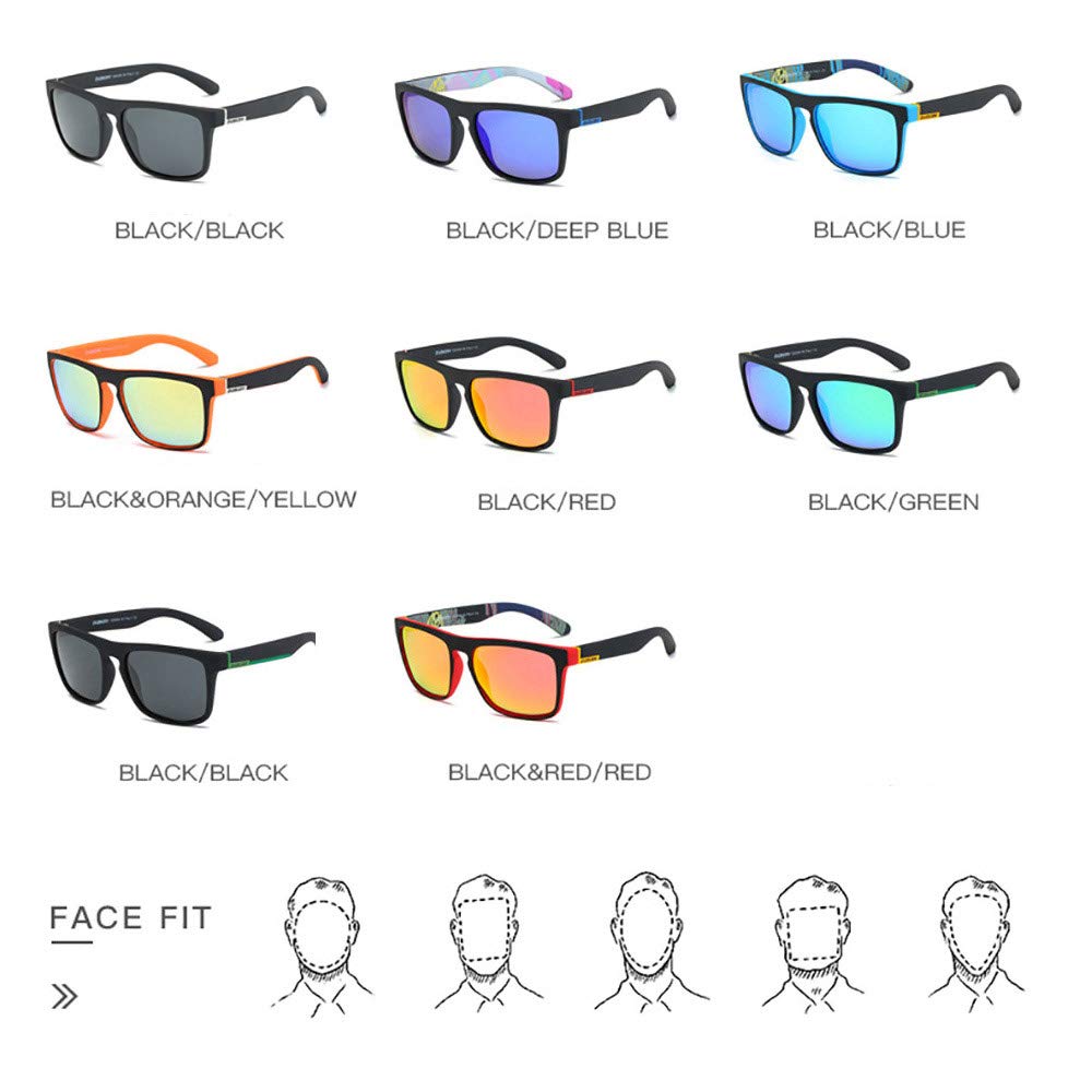 DUBERY Classic Polarized Sunglasses for Women&Men 100% UV Protection Square Fashion Sport Sunglasses