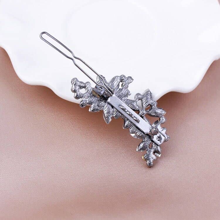 Goledwedy Crystal Flower Bridal Hair Clips(2 packs) Rhinestone Wedding Hair Clips For Brides