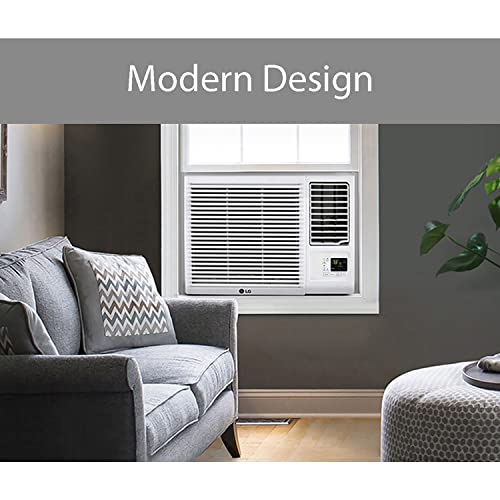 LG 18,000 BTU Window Air Conditioner with Supplemental Heat, Cools 1,000 Sq.Ft. (25' x 40' Room Size), Electronic Controls with Remote, 2 Cooling, Heating & Fan Speeds, Slide In-Out Chassis, 230/208V