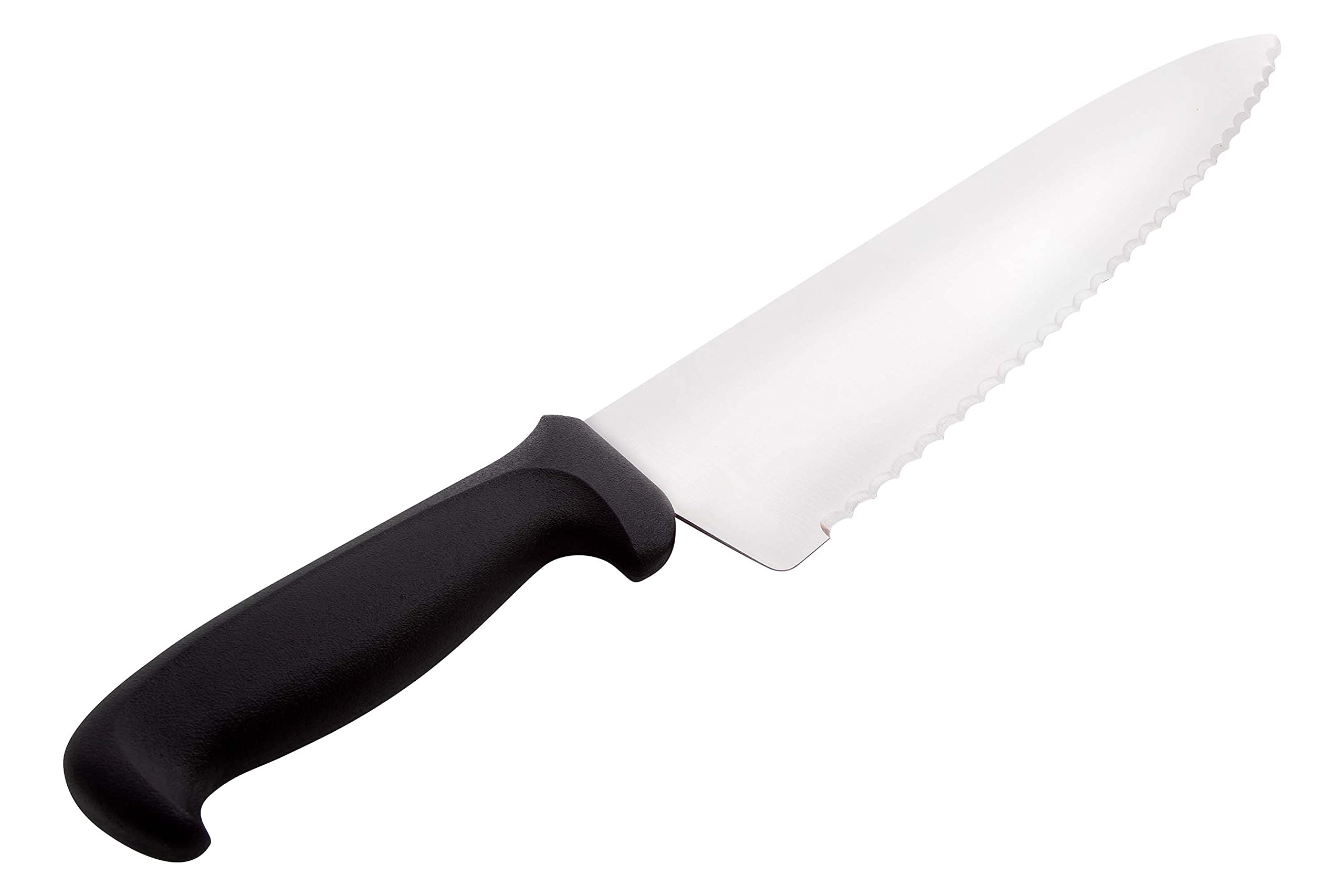 Mundial 5600 Series 10 in Bread or Sandwich Knife Serrated Edge, Black
