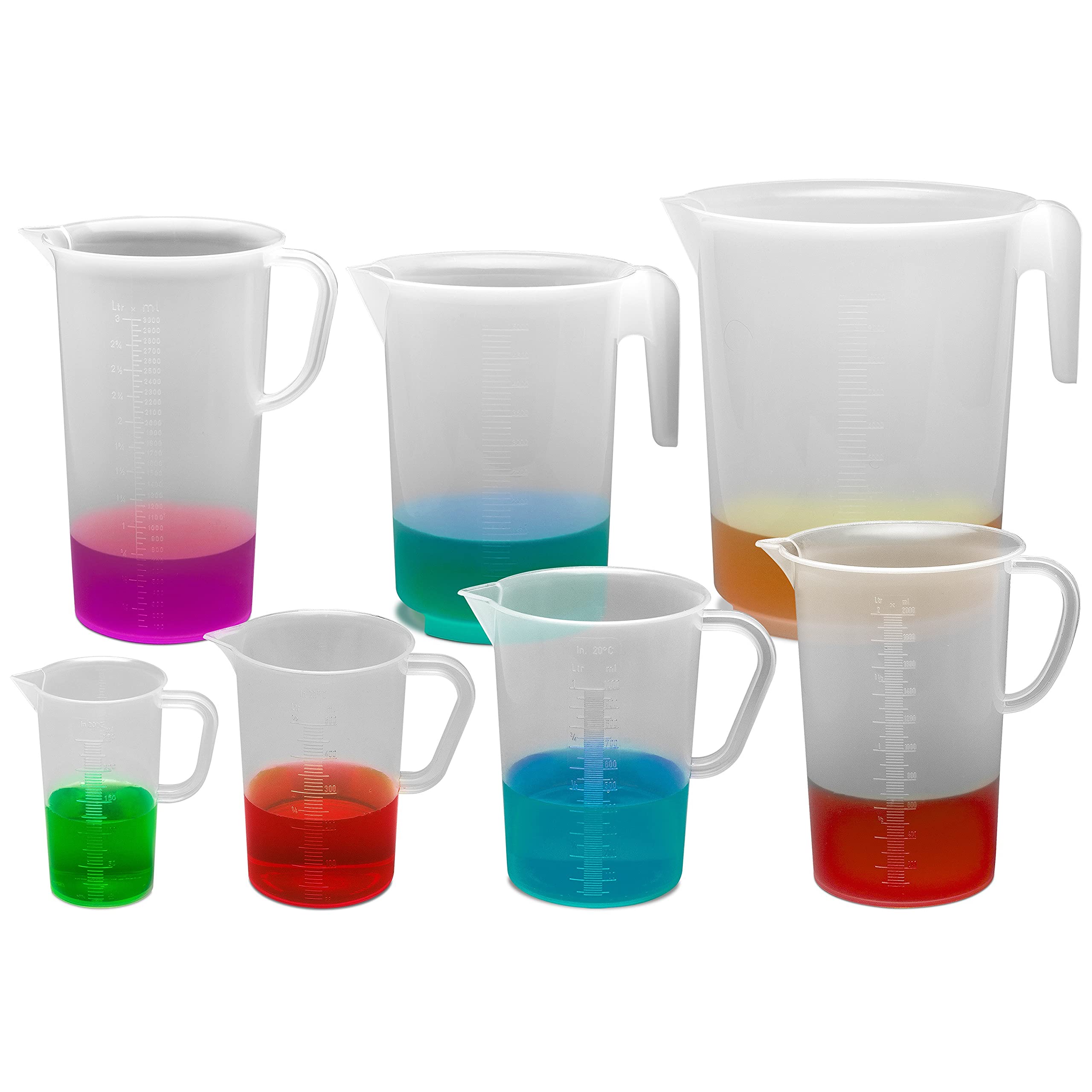 SP Bel-Art Tall Form 10,000ml Polypropylene Graduated Pitcher; 200ml Graduation (F28995-0000)