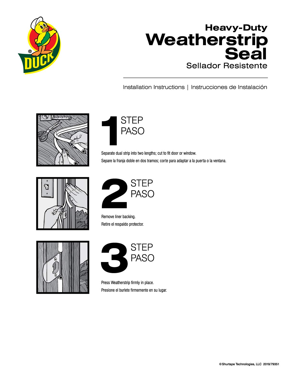 Duck Brand Heavy-Duty Self Adhesive Weatherstrip Seal for Large Gap, White, 3/8-Inch x 1/4-Inch x 17-Feet, 2 Seals, 282434