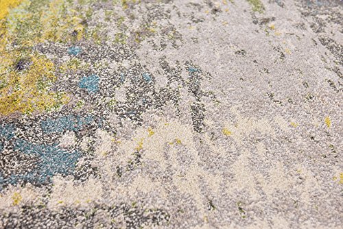 Unique Loom Chromatic Collection Modern Rustic & Vibrant Abstract Area Rug for Any Home Décor, 8 ft x 10 ft, Beige/Gray