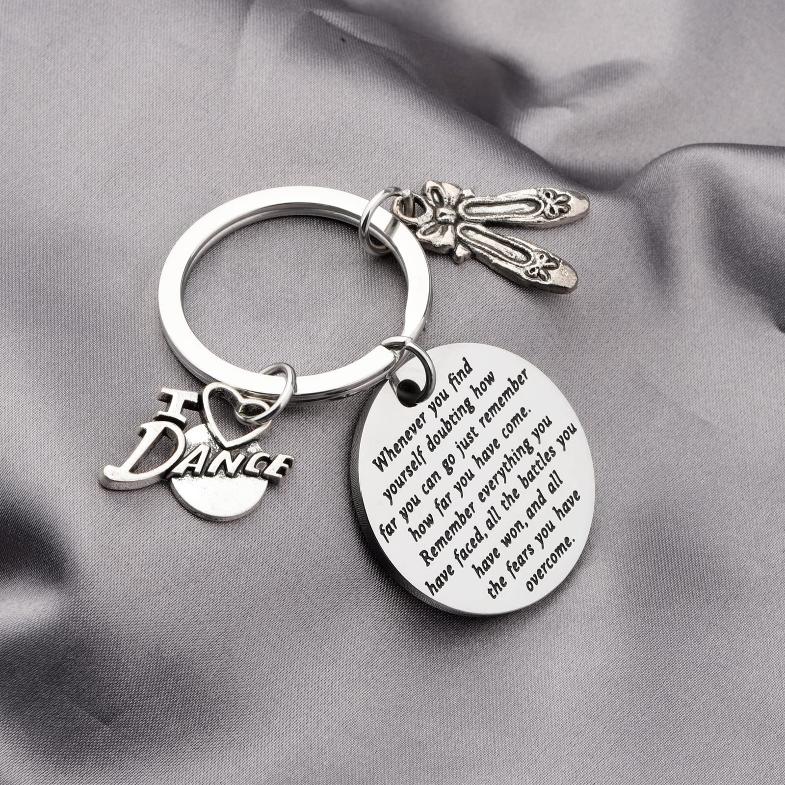 Encouragement Gifts Dancer Keychain Dance Themed Jewelry Dance Team Gift (Dancer whenever)