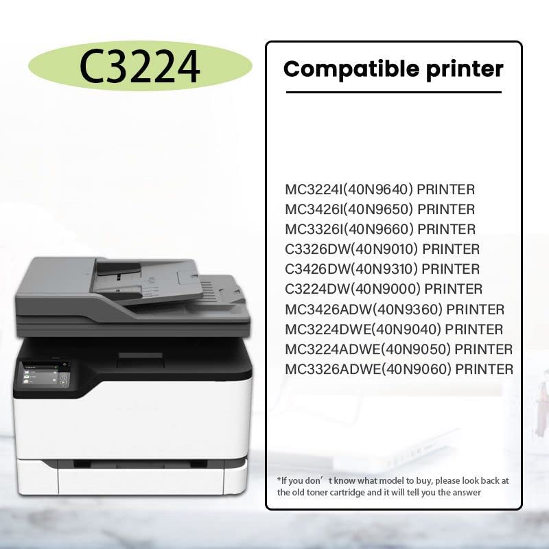 LVE C3210K0 C3210C0 C3210M0 C3210Y0 Toner Cartridge Replacement for Lexmark Toner MC3426i MC3326i C3224dw MC3426adw MC3224dwe MC3224adwe MC3326adwe C3326dw C3426dw Printer, 4 Pack (1BK+1C+1M+1Y)