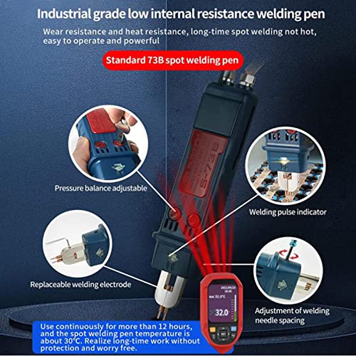 GAOMIN Battery Spot Welder,801D 12 Kw 220v Capacitor Energy Storage Pulse Welding Machine,Portable Energy Storage Pulse Welding Machine for Battery Pack 18650 Lithium Batteries