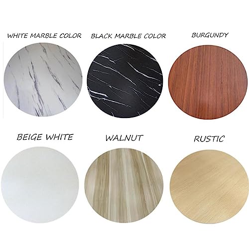 Generic 30in Round Rotating Lazy Susan Turntable Wooden Dining Table Serving Tray For Restaurants ,360 Degree Swivel,Heavy Duty,Rustic,oversized (Color : White marble color, Size : 70 cm (27 in))