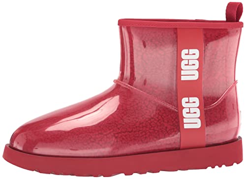 UGG Women's Classic Clear Mini Fashion Boot, Samba Red, 7