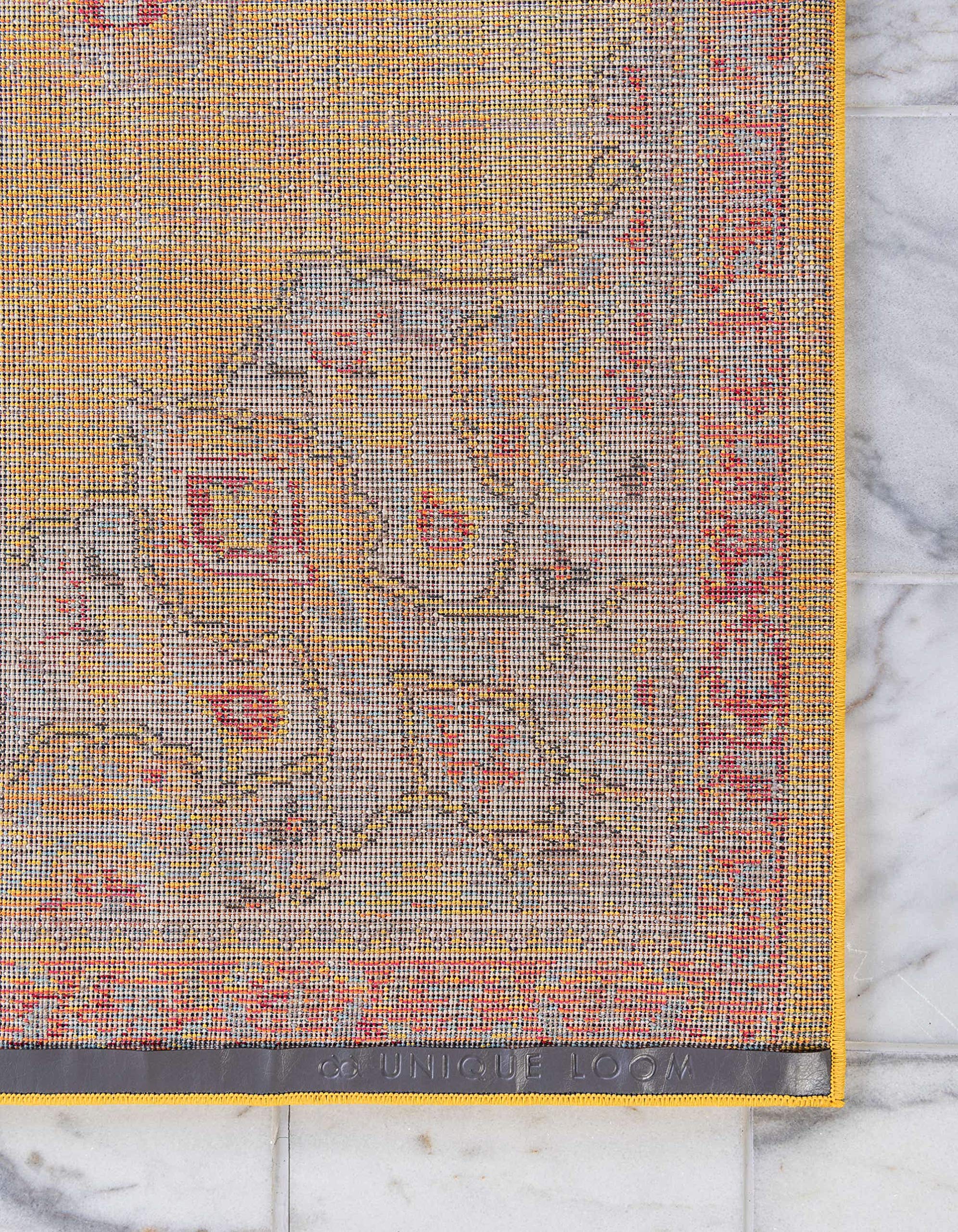 Unique Loom Penrose Collection Area Rug - Alexis (2' 2" x 6' 1" Runner, Gold/ Gray)