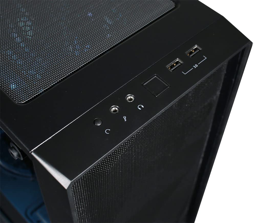 G3 Meshify Optimal Gaming Desktop (AMD Ryzen 5 5600G 6-core 4.4GHz Turbo, 16GB DDR4 RAM, 500GB NVMe SSD, Radeon Graphics, Windows 11) Gamer Computer PC
