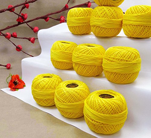 S2J Set of 10 Pcs Cotton Crochet Knitting Thread Tatting Yarn Embroidery Ball