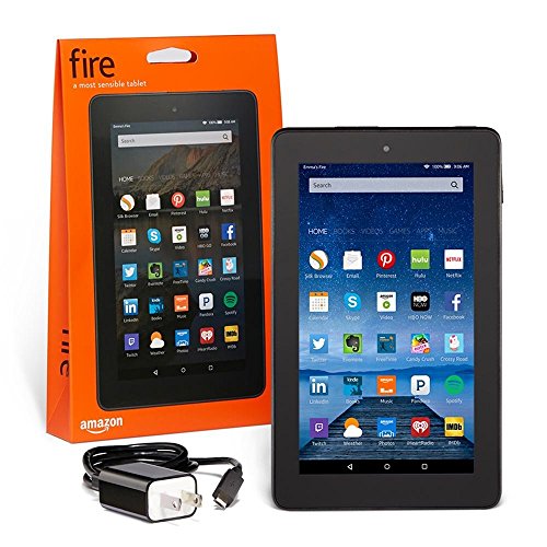 Fire Tablet with Alexa, 7" Display, 16 GB, Black - with Special Offers (Previous Generation - 5th)