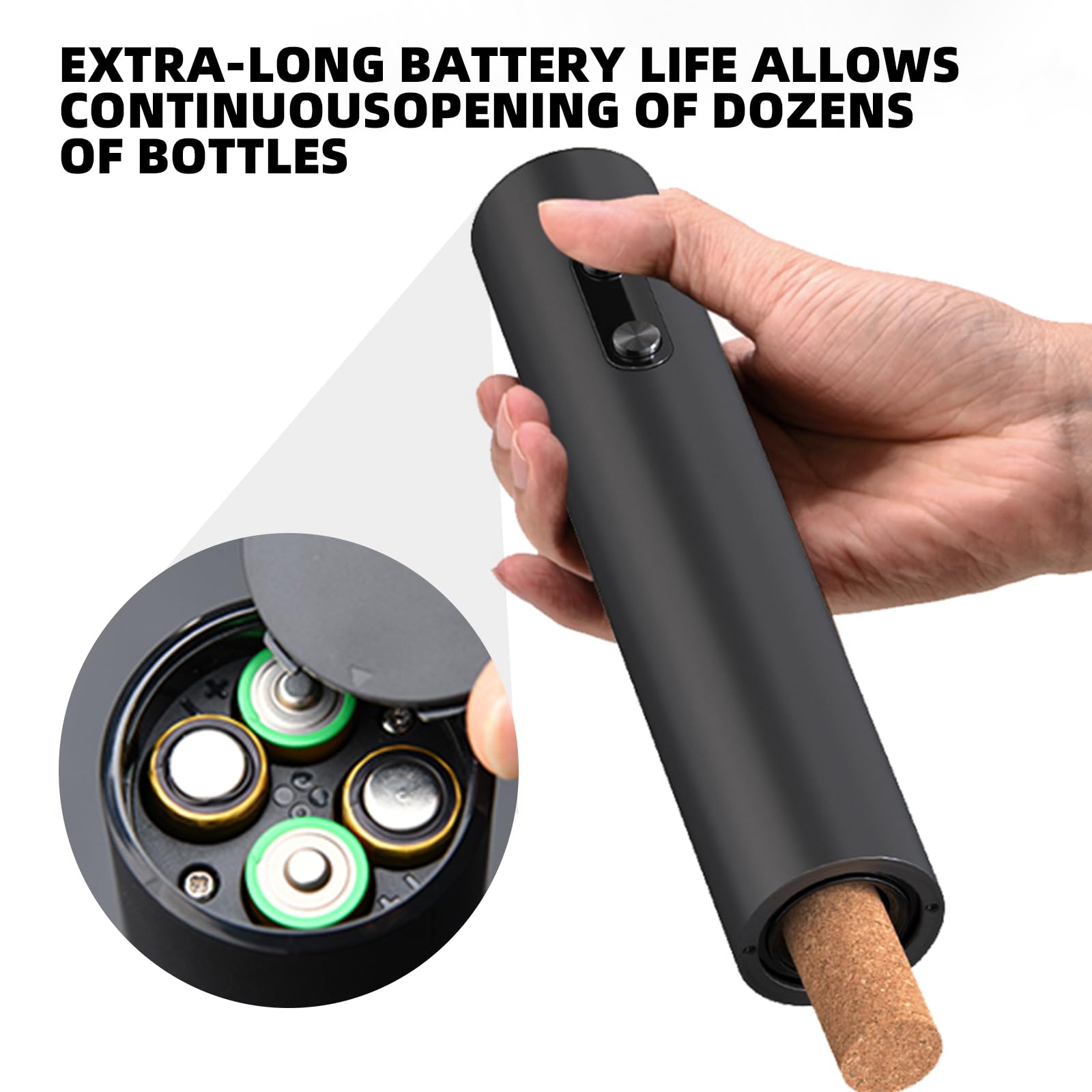 Liuzouwin Wine Bottle Opener Reusable Electric Wine Bottle Openers,Battery Operated Automatic Wine Corkscrew with Foil Cutter for Wine Lovers Gift Women Men (Stainless Steel)