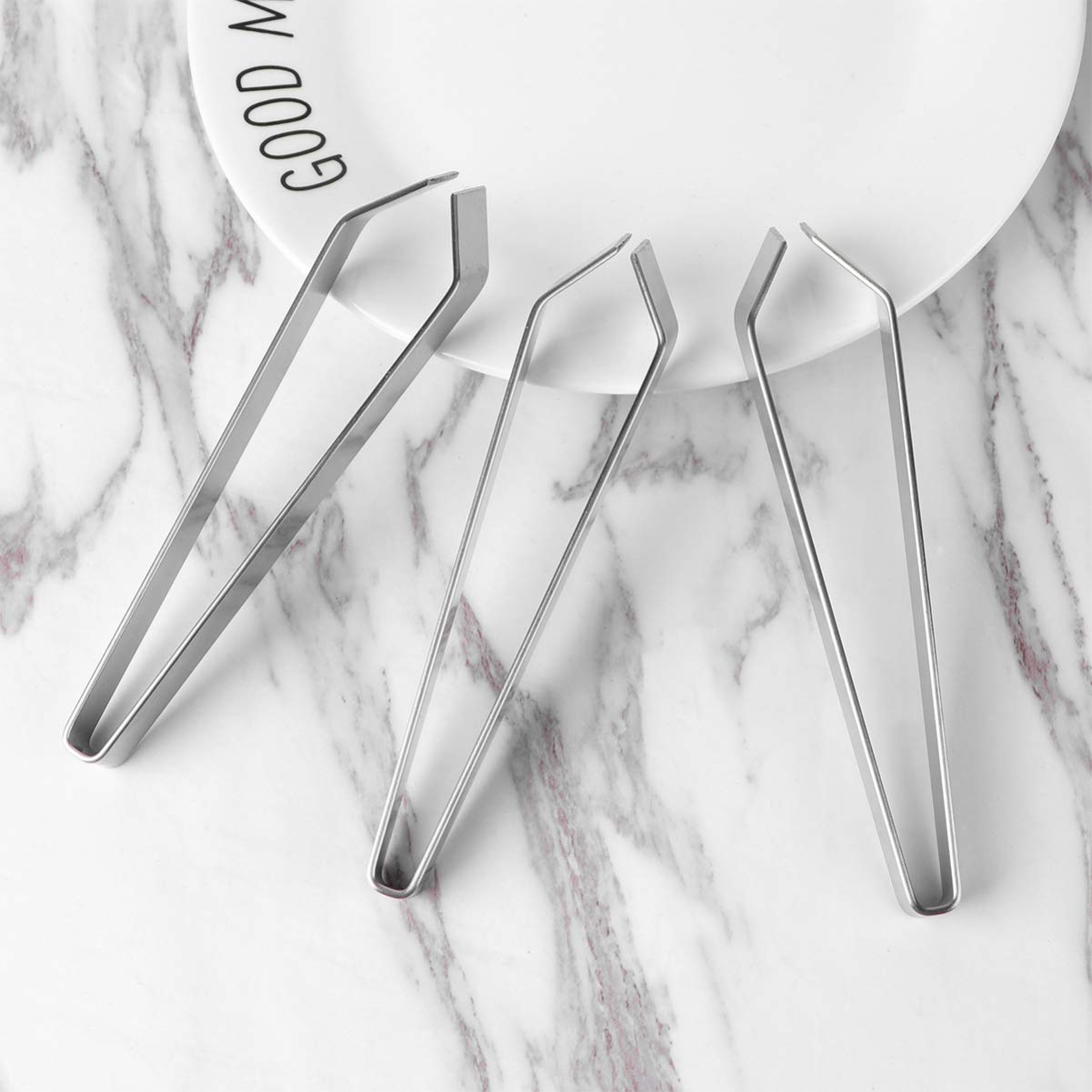 Hemoton 6 Pcs Seafood Tools Japanese Tools Food Tweezers for Hair Removing Fish Bone Remover Fish Bone Tweezers Slant Tweezer for Bone Removing Fish Bone Clip for Restaurant Fishbone Clip