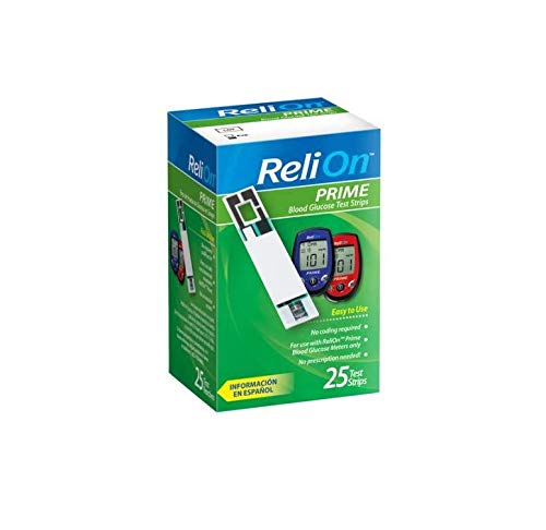 ReliOn 30G Ultra-Thin Lancets, 100-ct | ReliOn Prime Blood Glucose Test Strips, 25-ct | Bundled Set