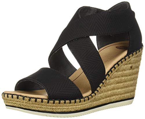 Dr. Scholl's Shoes Women's Vacay Espadrille Wedge Sandal, Black Altitude Print, 6 M US