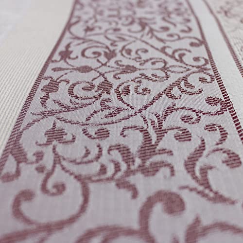 Modefa Islamic Prayer Mat Thin Woven Chenille and Taffeta Turkish Sajadah Intricate Design Metallic Ottoman Mat (White/Blue + White/Pink)
