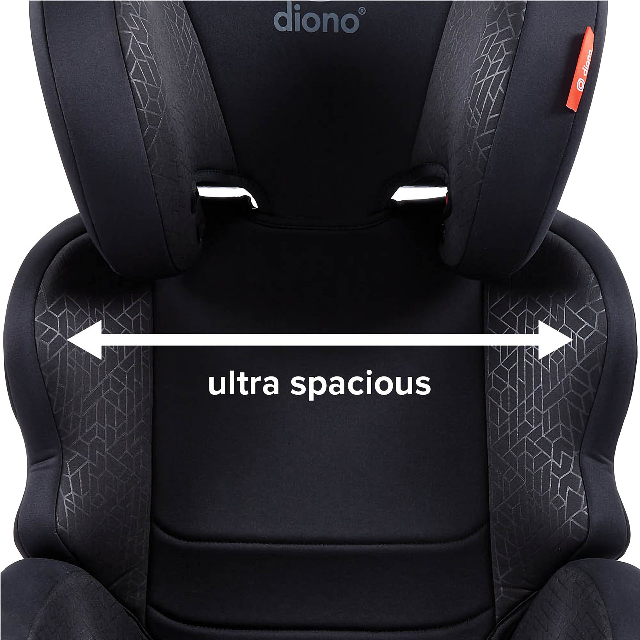Diono Everett NXT High Back Booster Car Seat with Rigid Latch, Lightweight Slim Fit Design, 8 Years 1 Booster Seat, Black