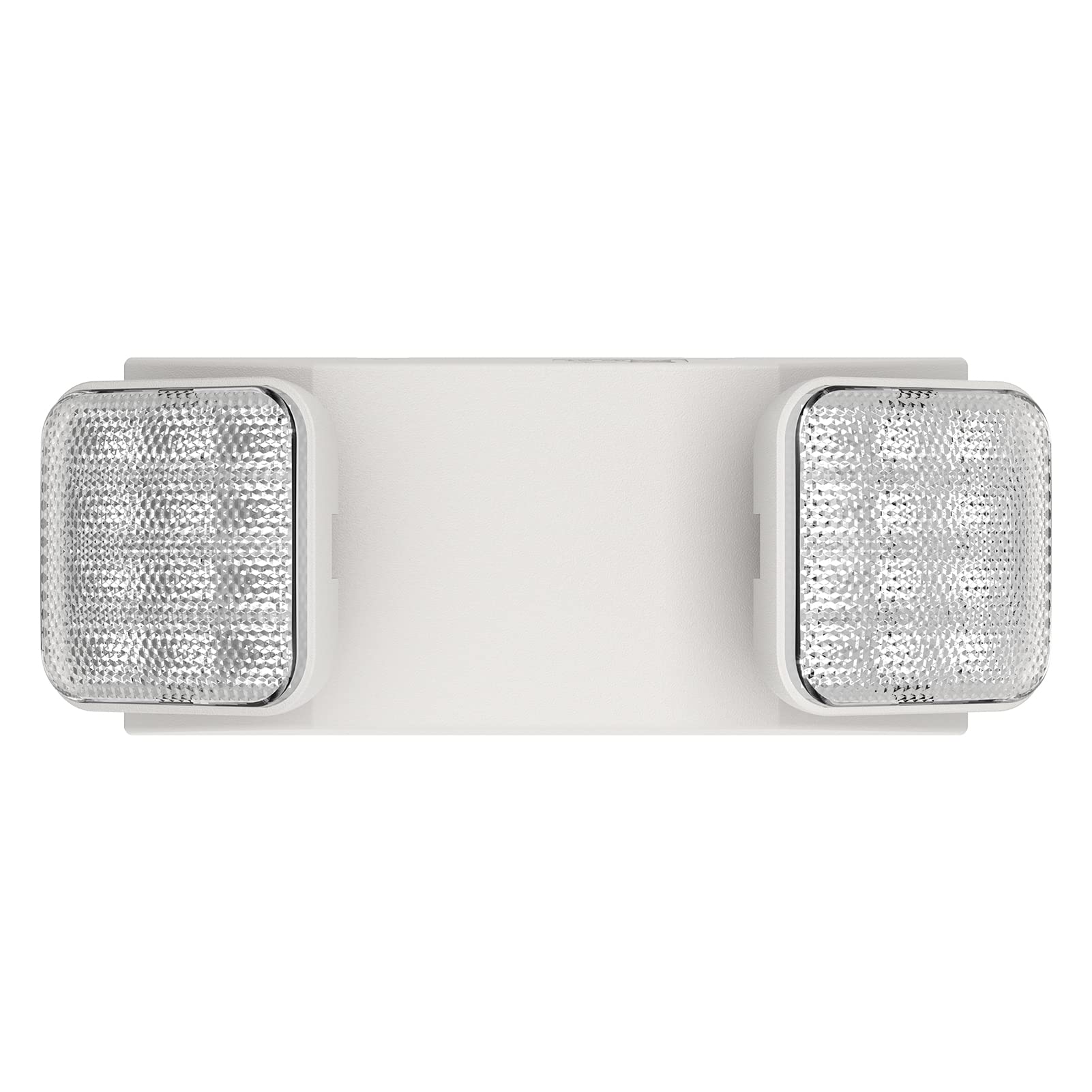 SPECTSUN Emergency Light White, Commercial Emergency Light with Battery Backup, Emergency Lighting Fixture/Emergency Light Combo/Emergency Sign Light//Emergency Light Home - 1 Pack (Square Head)