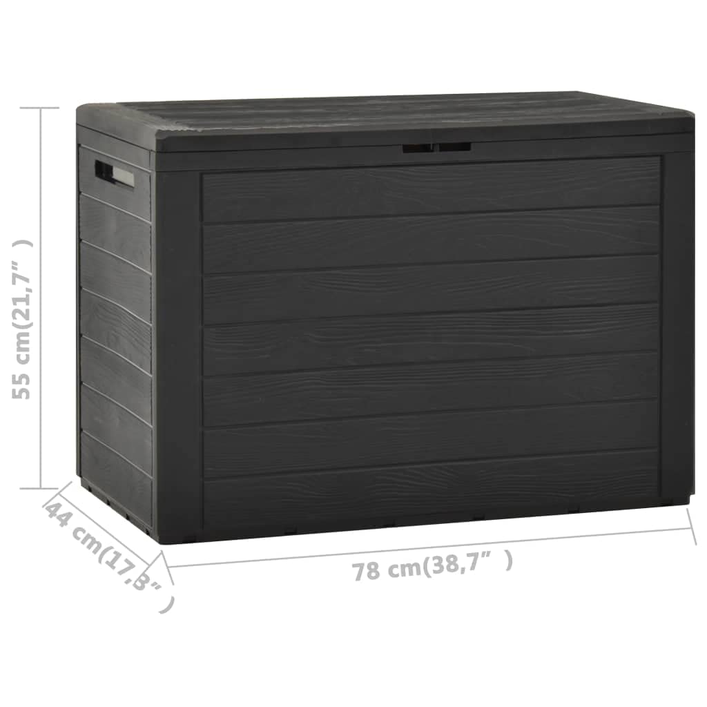 homiuse Storage Boxes Deck Boxes 38.7"x17.3"x21.7" Anthracite Outdoor Waterproof Storage Cabinet Tool Box Outdoor Storage Chest Storage For Garden Patio Backyard Outside