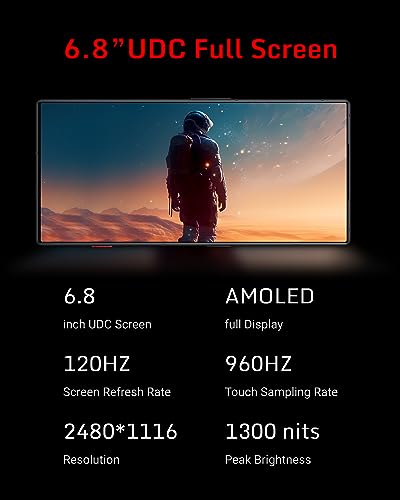 REDMAGIC 8S Pro Smartphone 5G, 120Hz Gaming Phone, 6.8" Full Screen, Under Display Camera, 6000mAh Android Phone, Snapdragon 8 Gen 2, 16+512GB, 65W Charger, Dual-Sim, US Unlocked Cell Phone Silver