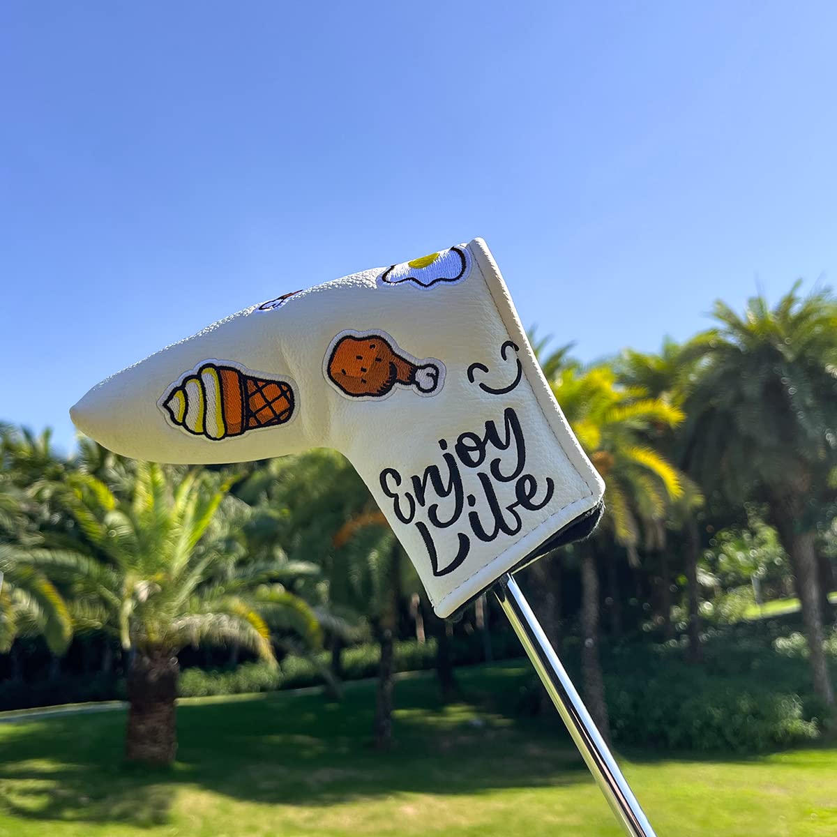 Golf Putter Cover Blade, Hamburger Putter Covers Golf Club Head Covers Putter Headcover for Blade Leather Golf Putter Head Covers with Magnetic for All Brands