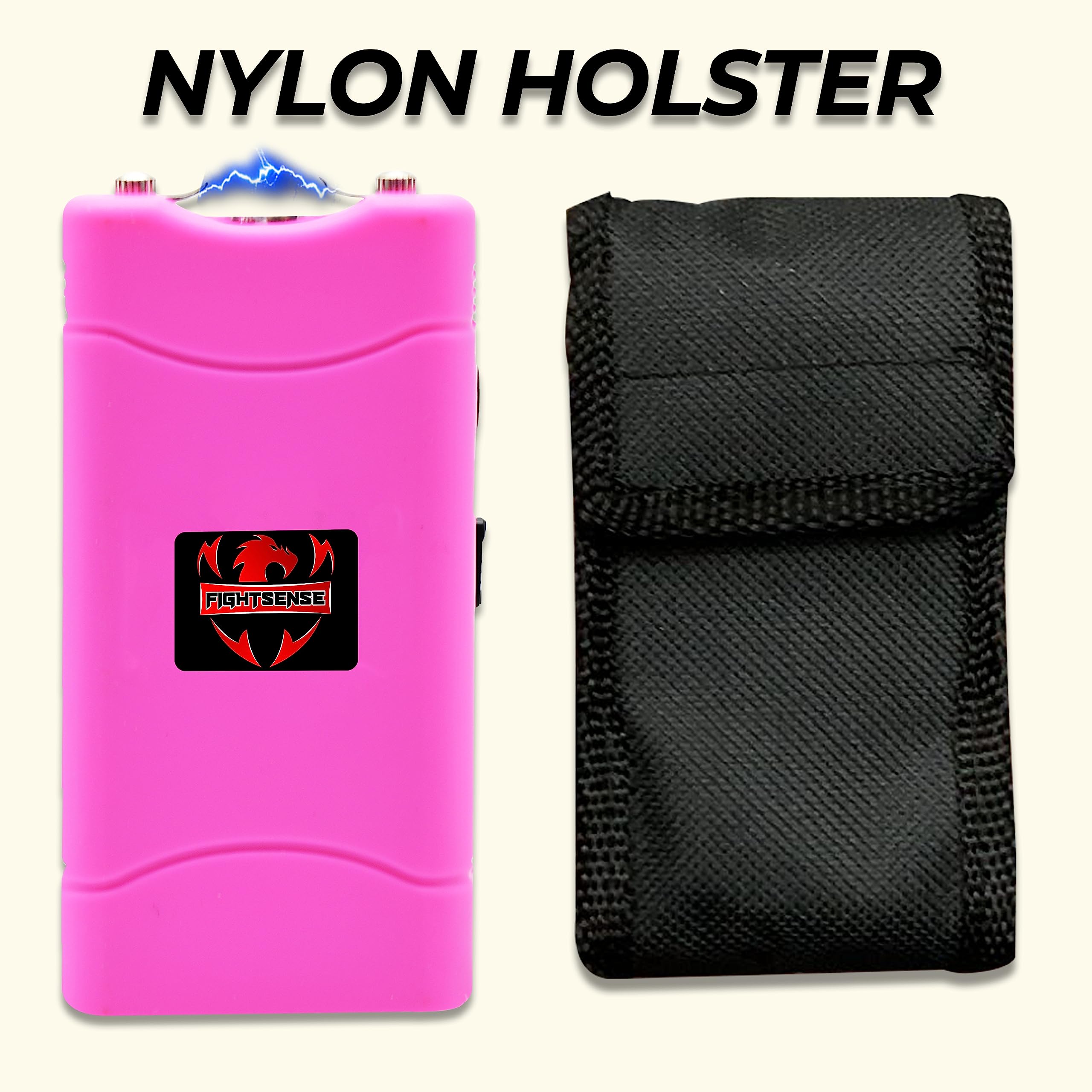 FIGHTSENSE Mini stun Gun for Women self Defense (Black)