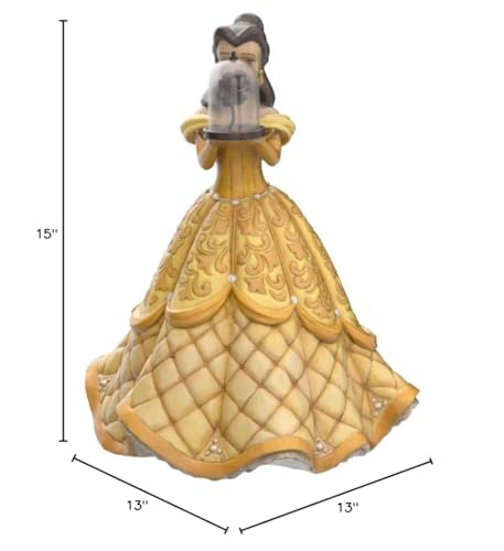 Enesco Disney Traditions by Jim Shore Beauty and The Beast Belle Deluxe Enchanted Princess Series Figurine, 15 Inch, Multicolor