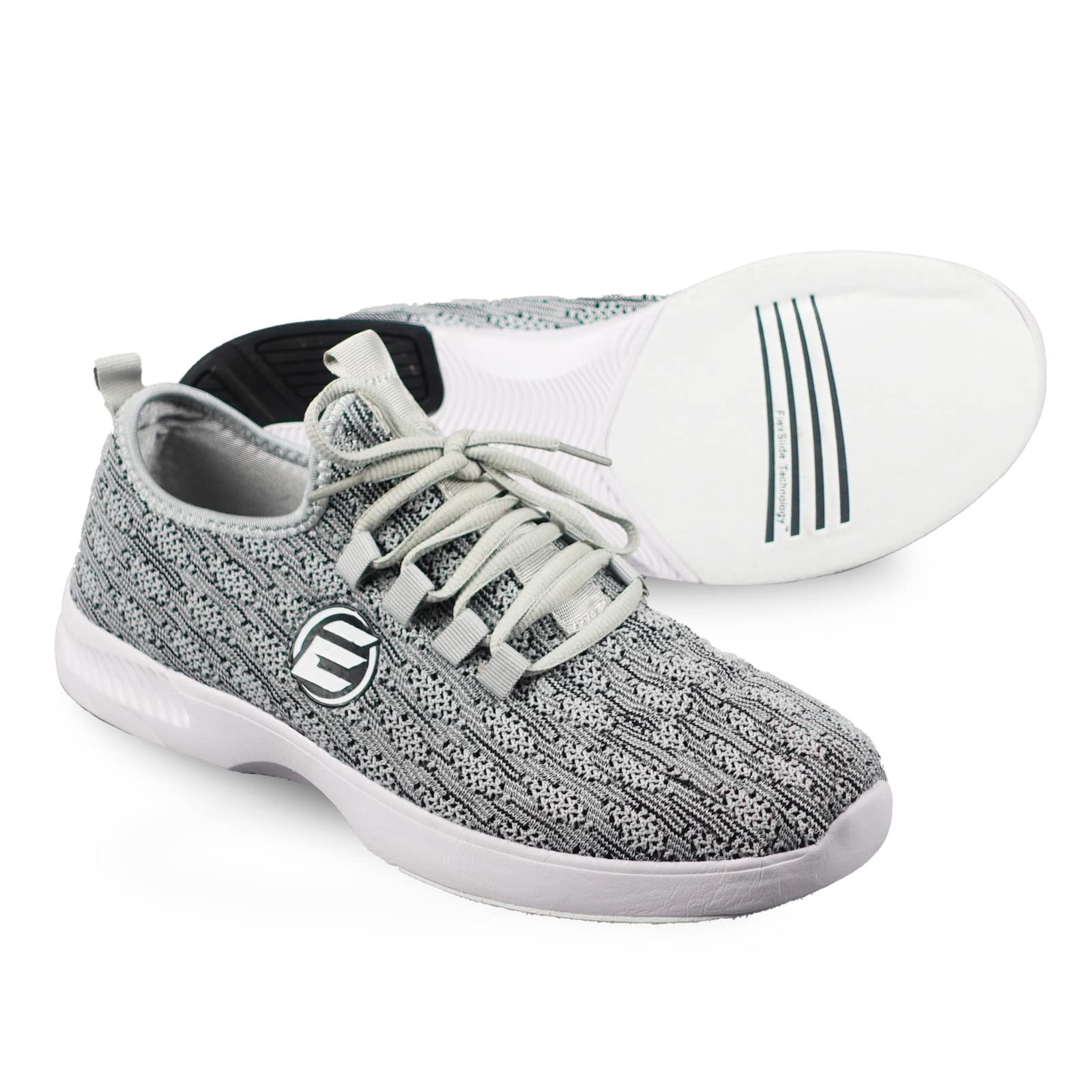 ELITE Women's Kona Bowling Shoes - Athletic Mesh Lightweight Lace Up Style with Universal Slide Soles (Charcoal, us_Footwear_Size_System, Adult, Women, Numeric, Medium, Numeric_8_Point_5)