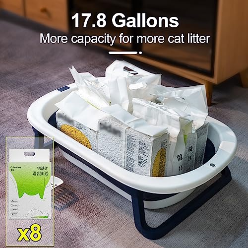 Eiiel Extra Large Cat Litter Box, 17.8 Gallons Great for Large Cats,XL Standard Litter Box,18.9" W x30.7 L x7.9 H inches, Nonstick Litter Pan Durable,Easy to Clean