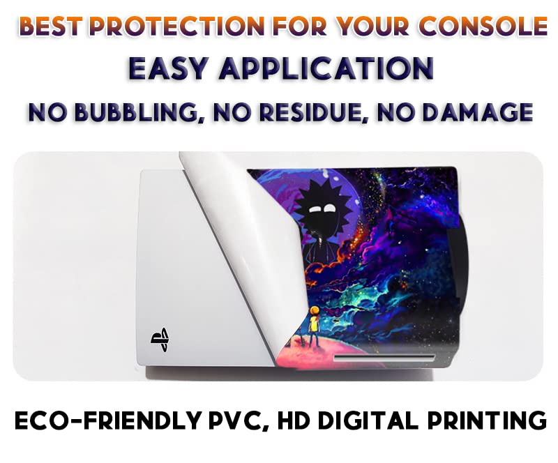 PS5 Skins Console and Controller Stickers Set Vinyl Skin Protective Cover for Playstation 5 Wrap Disc Edition (Dark Scientist)