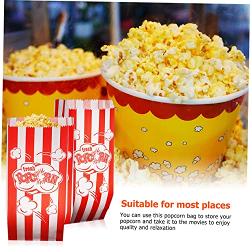 Yardwe 100pcs Popcorn Popcorn Packaging Bag Mini Food Containers Mini Containers Mini Snack Containers Movie Night Popcorn Bowl Paper Chicken Box Concession Popcorn Bags Popcorn Supply