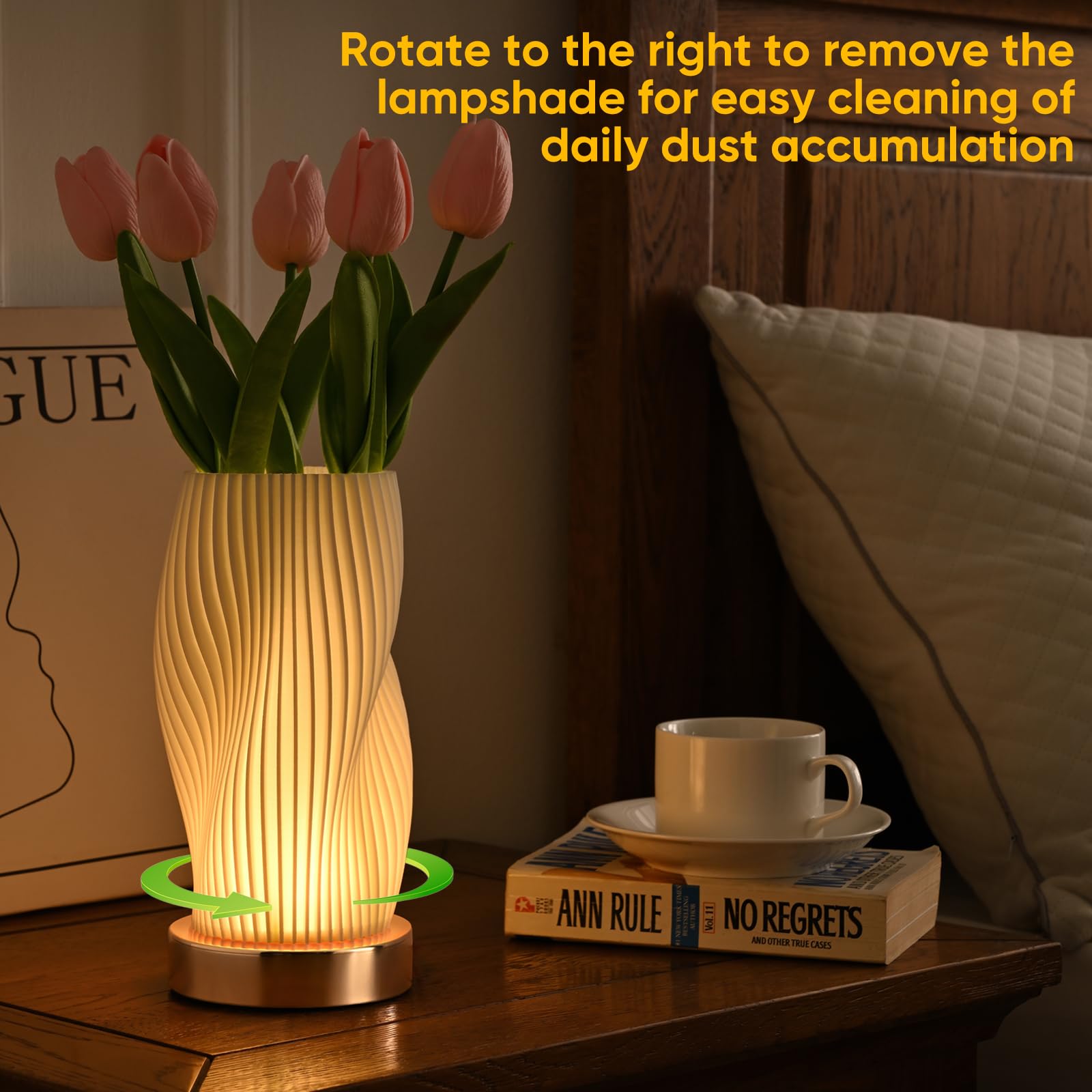 Ekkiploi Bedside Lamps for Bedroom-Button Control Metal Small Table Lamp 12 Way Dimmable Nightstand Lamp Gold Mini Modern Lamp for Living Room, Dorm, Kids Room, Office