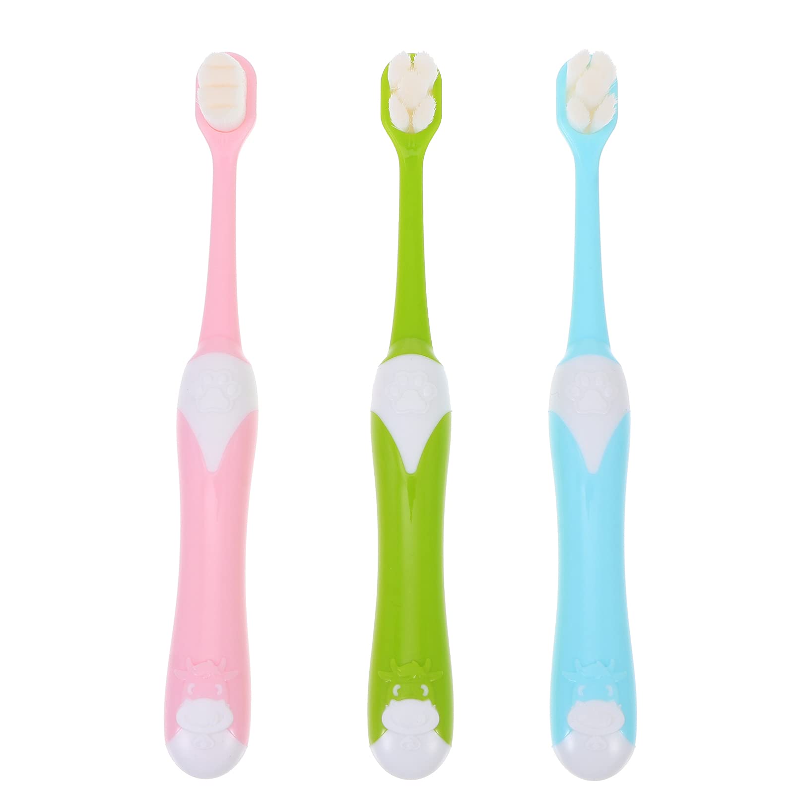 Healifty 3pcs Nursing Brush Girls Tool Bulk Color Boys Mixed Lovely for Bristles Adorable Bristle Teens Toothbrush Toothbrushes Cleaning Teeth Care Soft