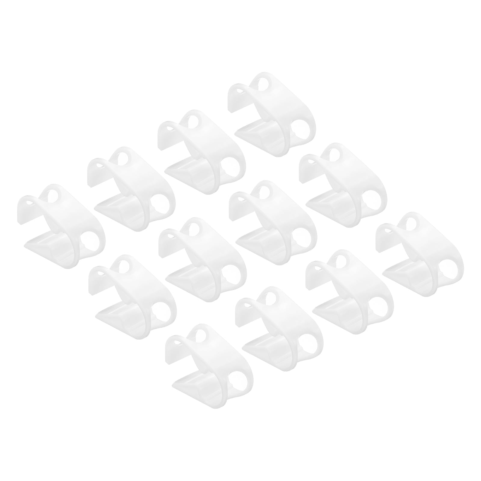 PATIKIL Plastic Tube Tubing Clamps, 12Pcs 1/4" - 1/2" Tube OD Adjustable Precise Flow Control Hose Clamp Clip for Laboratory Pinch Valve, Black