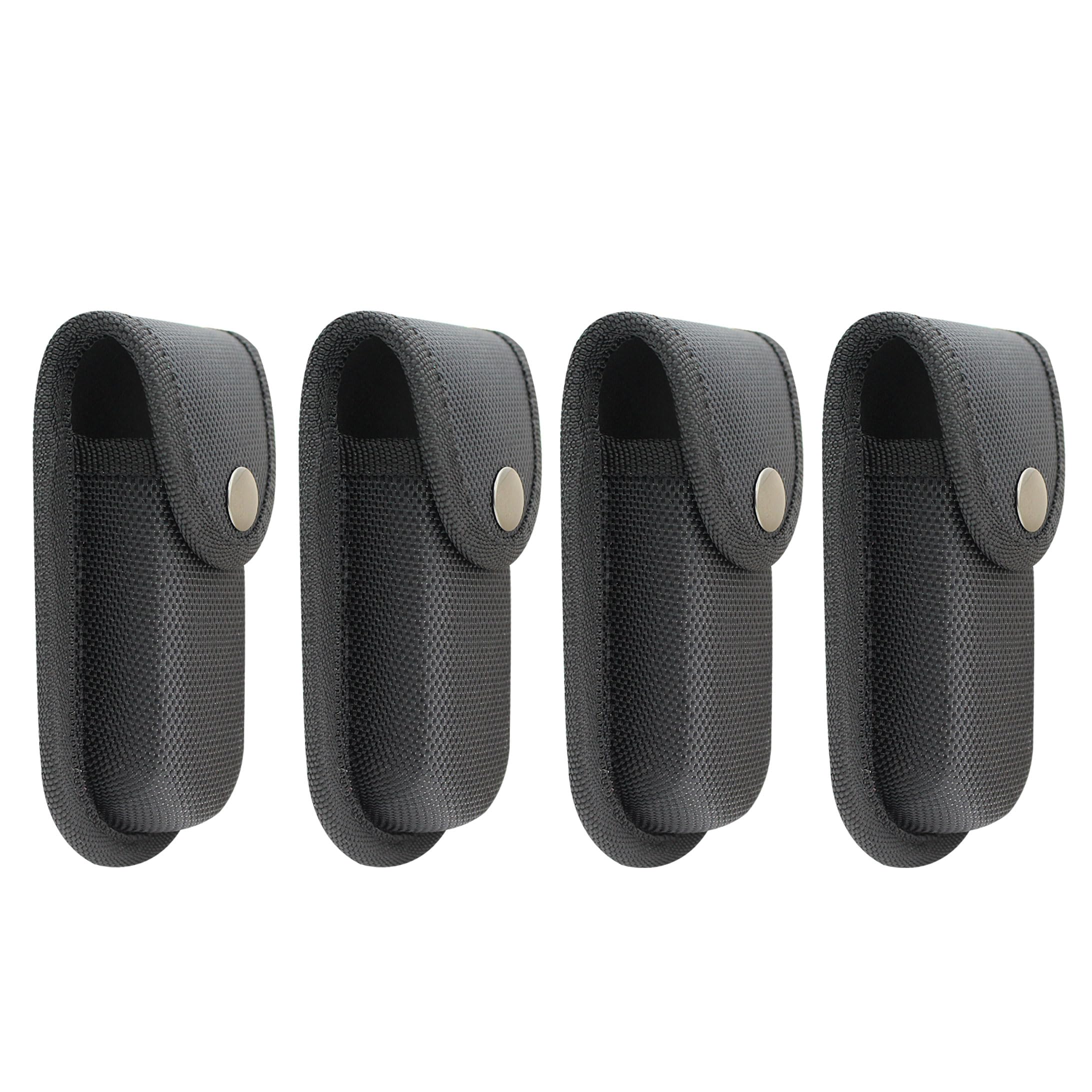 Obfuscate Nylon Pocket Knife Sheath for Carrying Folding Knives and Accessories with Snap Closure and Vertical Carry Belt Loop Belt Knife Holster Nylon Utility Holster of Outdoor or EverydayUse 4 PCS