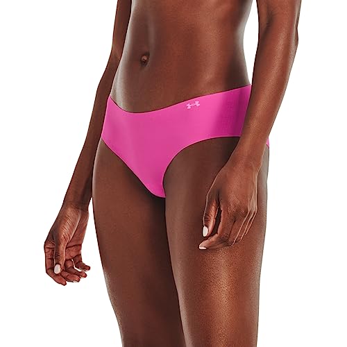 Under Armour Women's Pure Stretch Hipster 3-Pack , (697) Pink Elixir / Halo Gray / Rebel Pink , Medium