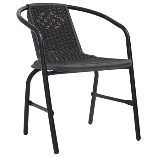 YUHI-HQYD 5 Piece Patio Dining Set,Afternoon Tea Suit,Conversation Furniture,Backyard Decor,Assembly Required,Suitable for Balcony, Deck, Backyard, Patio, Garden, Poolside, Black