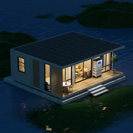 Luxuary Smart Zero Carbon Mobile House 20ft, Portable House with 1Bedroom 1Bathroom 1Kitchen 1living Area with Smart Solar System, Air Conditioner and Heating, Portable Camping Cabin