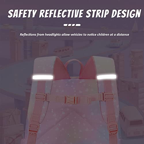 Muizary Rainbow Backpack for Girls with Cute Hanging decorations Student 18 IN Laptop Backpacks Teenager BookBag - Gradient Blue