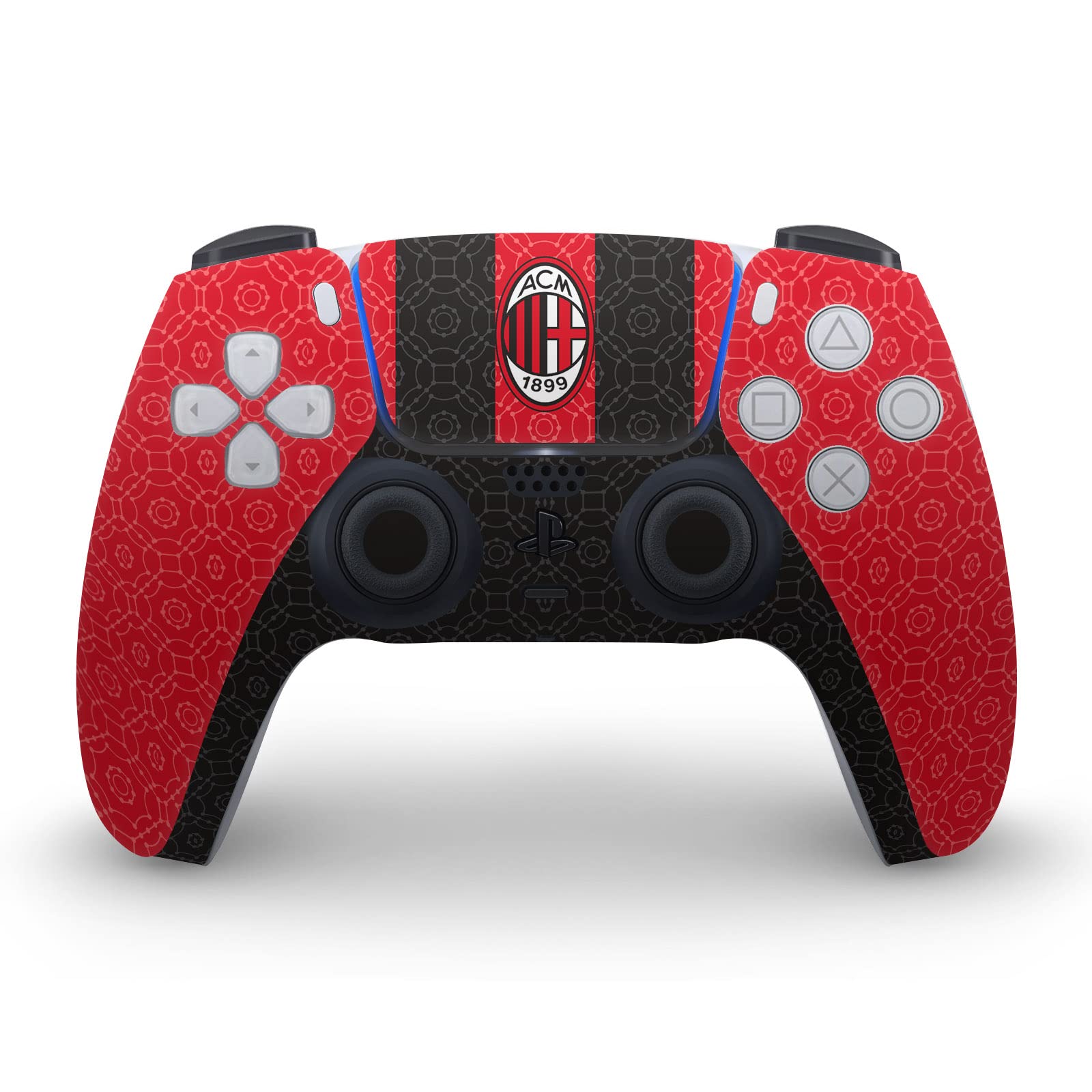 Head Case Designs Officially Licensed AC Milan Home 2020/21 Crest Kit Vinyl Faceplate Sticker Gaming Skin Decal Compatible with Sony Playstation 5 PS5 Digital Edition Console and DualSense Controller