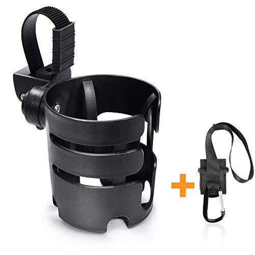 FANGSUN Universal Stroller Cup Holder, Pram Cup Holder, Bottle Organizer for Stroller, Drink and Coffee Cup Holder