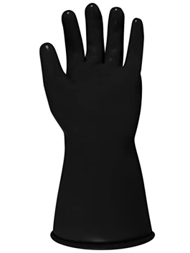 MAGID Class 0 Low-Voltage Rubber Insulating Linemen Safety Gloves, 1 Pair, 11β Long, Black