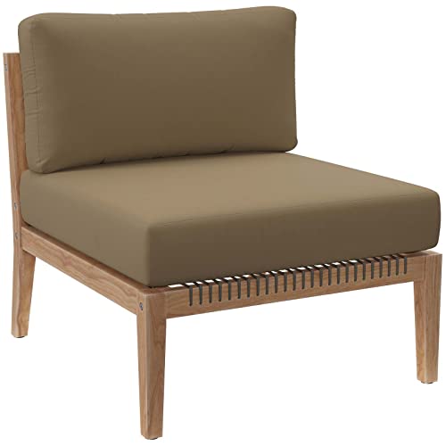 Modway Clearwater, 6-Piece Sectional Sofa, Gray Light Brown
