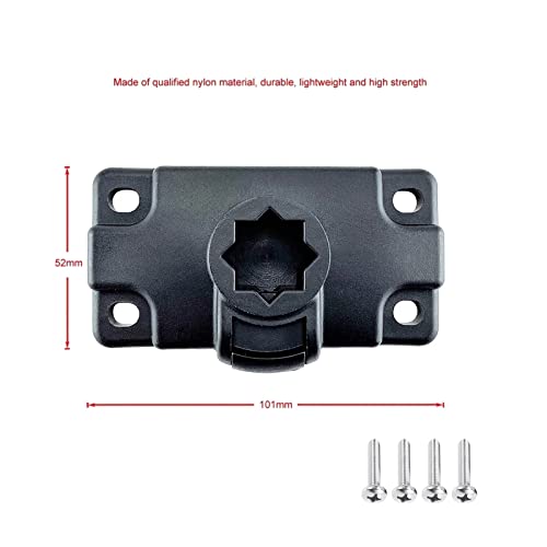 GOMOSU Fishing Rod Holder Lights Mount Base with Screws for Inflatable Kayak Boat Canoe