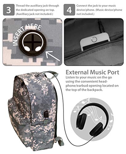 Rockland Classic Laptop Backpack, ACU Camo, Large