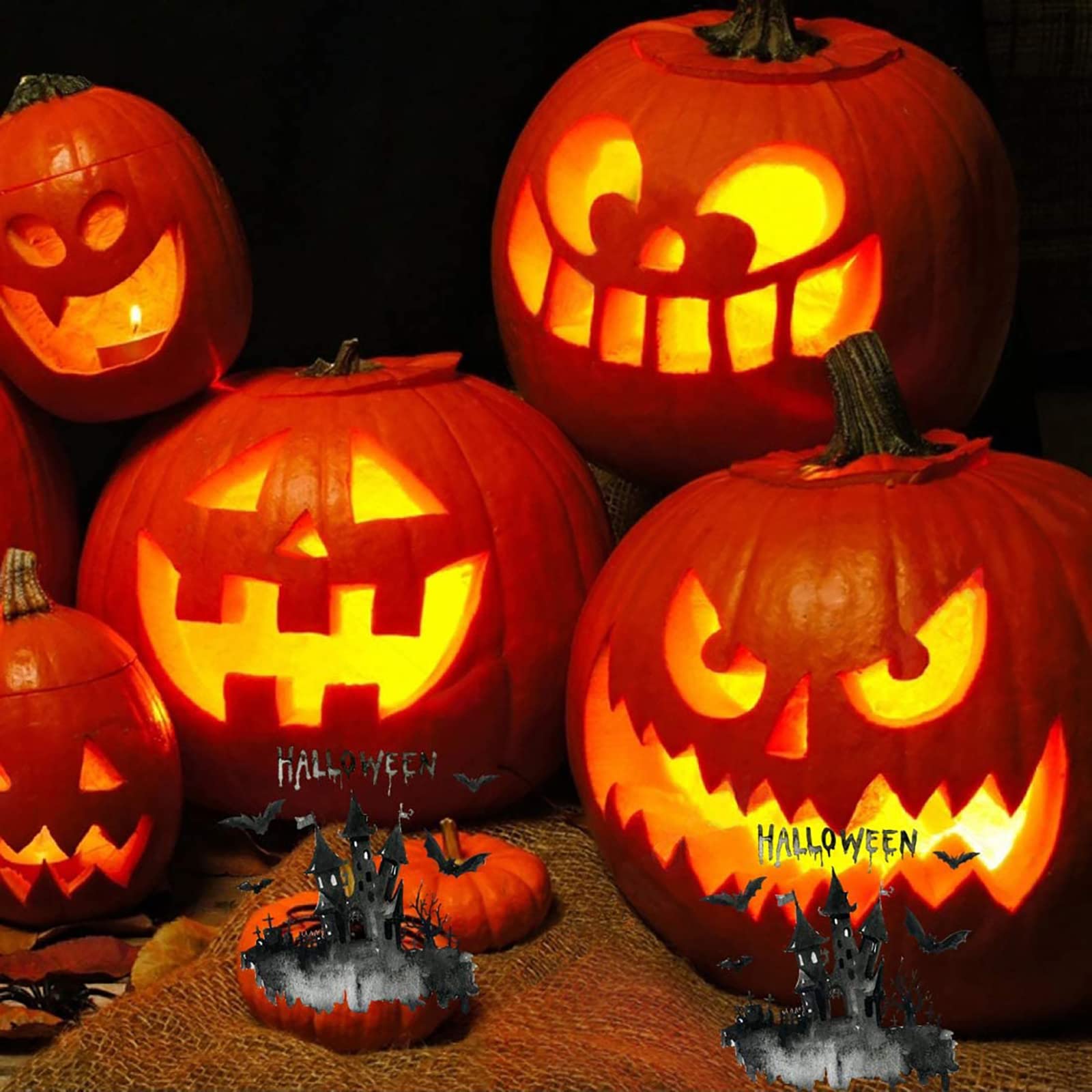 Halloween Pumpkin Carving Kit with 10 Stencils, ENVEL 11 Pcs Professional Stainless-Steel Pumpkin Pottery Sculpture Modeling Tools Set Heavy-Duty Steel Cutting Easily for Art Crafts, Adults